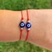 Blue Evil Eye Red String Adjustable Bracelet Unisex Adult baby Good ...