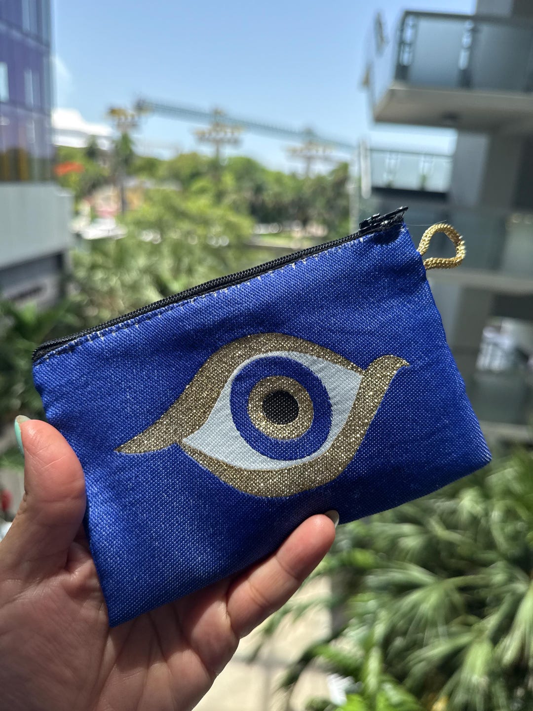 Handmade Hamsa Coin Purse: Turkish Evil Eye Bag, Small Organizer - Etsy