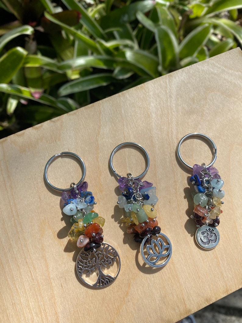7 Chakra Keychain Gemstones Seven Chakras Bag Accessories - Etsy