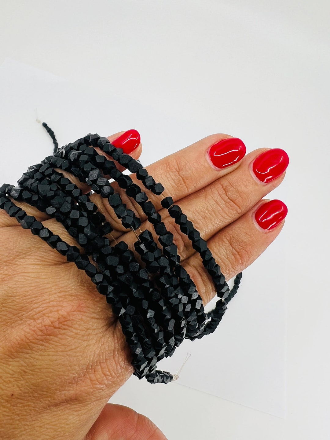 80 Pcsazabache Beads 3mm •cube 3mm Made of Azabache •genuine Azabache ...