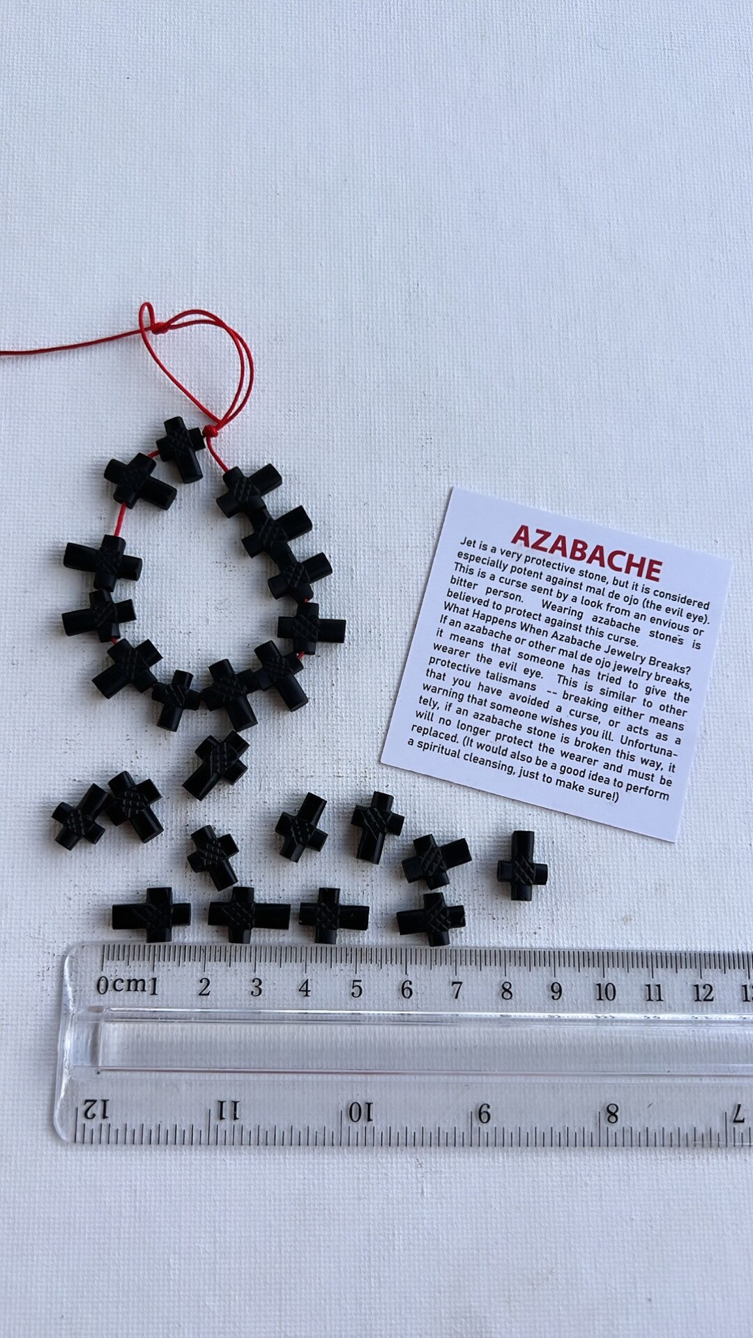 Genuine Azabache Cross Azabache Beads Jet Stone Beads - Etsy