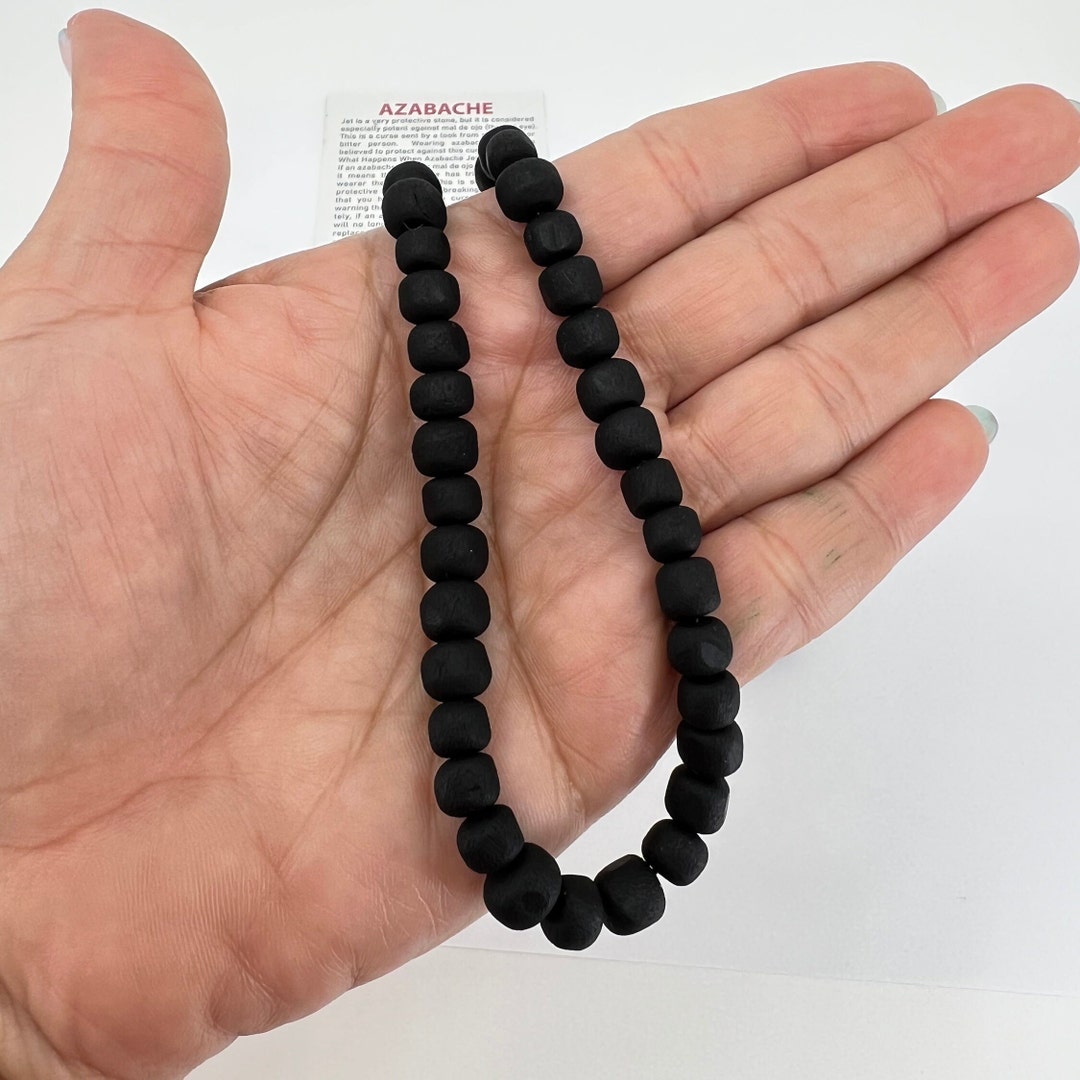 Genuine Azabache Beads • 8mm Round Beads Jet Stone •beads for ...