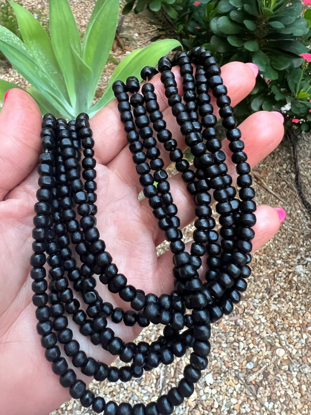 80 Pcs Azabache Beads Wholesale • Azabache • Jet Stone Beads• 5 Mm ...