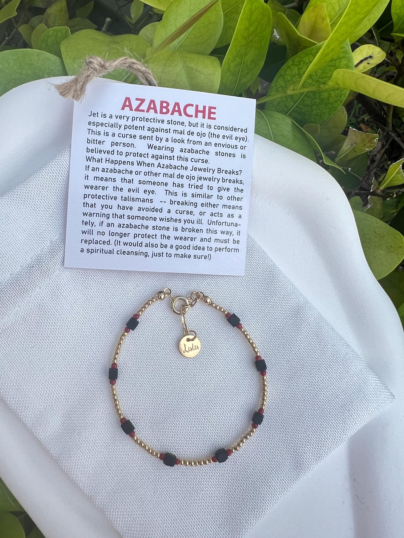 Azabache Bracelet: Jet Stone & 18K Goldfilled, Protection Jewelry - Etsy
