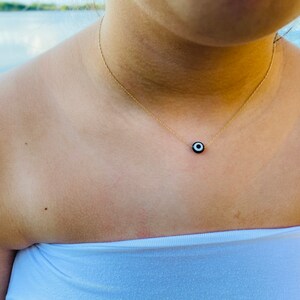 Evil Eye Necklace • Blue Eye • Red Eye • Gold Filled Chain •evil Eye ...