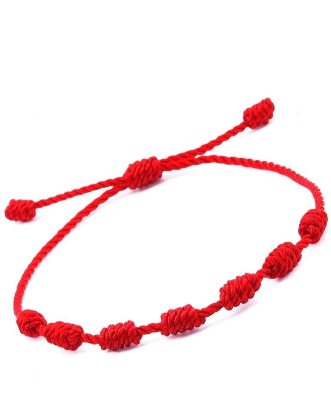 7 Knots Red Protection Bracelet Red String Bracelet - Etsy