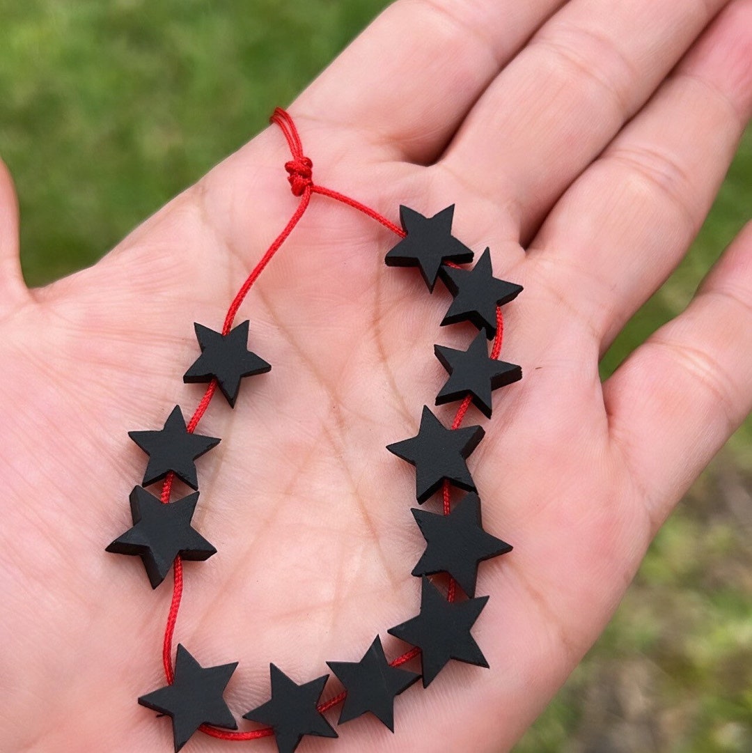 12 Pcs Genuine Azabache Star • Jet Stone Beads • Azabache Charms ...