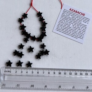 12 Pcs Genuine Azabache Star • Jet Stone Beads • Azabache Charms ...