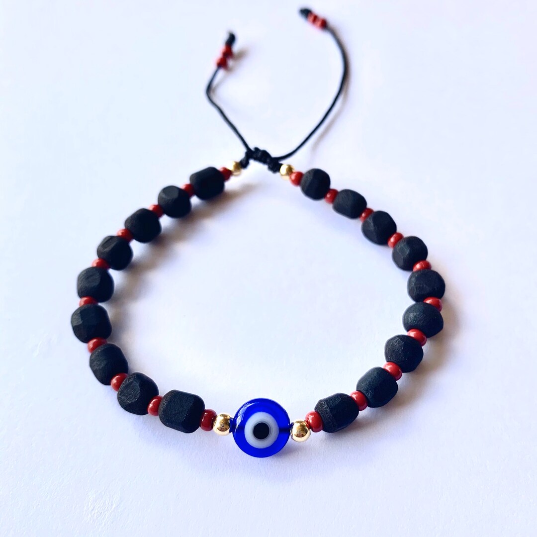 Genuine Azabache- Jet - Evil Eye Protection - Bracelet - Adjustable ...