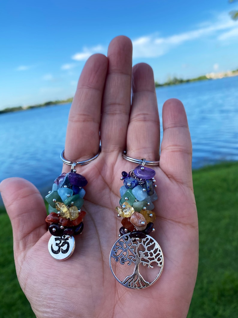 7 Chakra Keychain Gemstones Seven Chakras Bag Accessories - Etsy