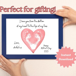 Printable Mother’s Day Footprint Art – DIY Keepsake Craft for Kids ...