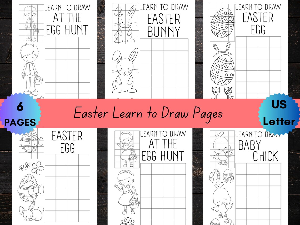 Printable Learn to Draw Easter Activity – Fun Kids Drawing & Coloring ...