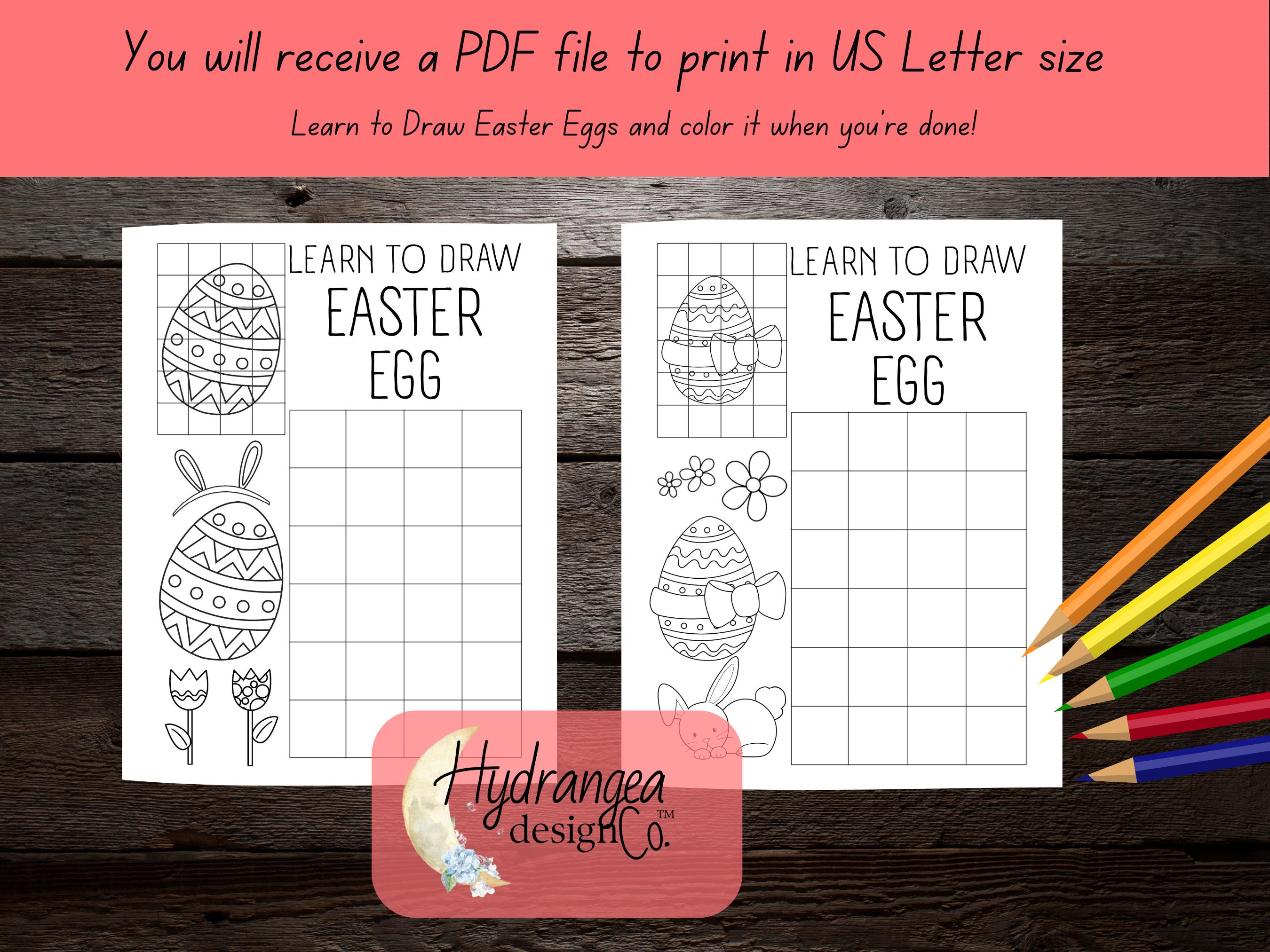Printable Learn to Draw Easter Activity – Fun Kids Drawing & Coloring ...