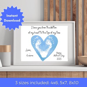 Printable Mother’s Day Footprint Art – DIY Keepsake Craft for Kids ...