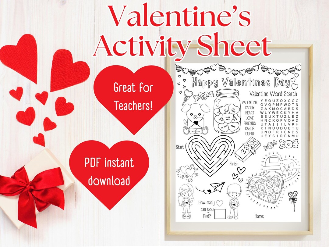 Printable Valentine's Classroom Activity | Valentine's Party Games ...