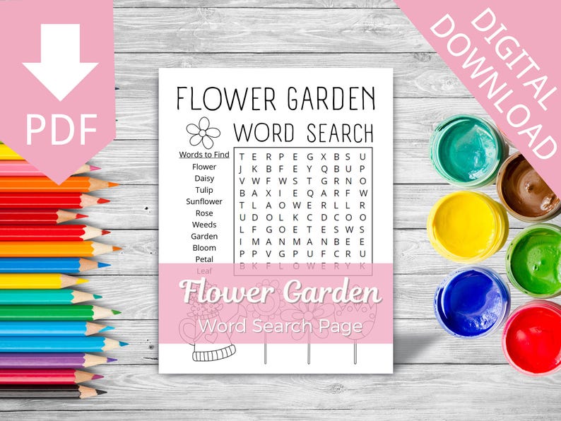Printable Word Search | Spring Activity and Coloring Page | Printable ...