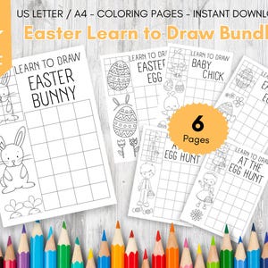 Printable Learn to Draw Easter Activity – Fun Kids Drawing & Coloring ...