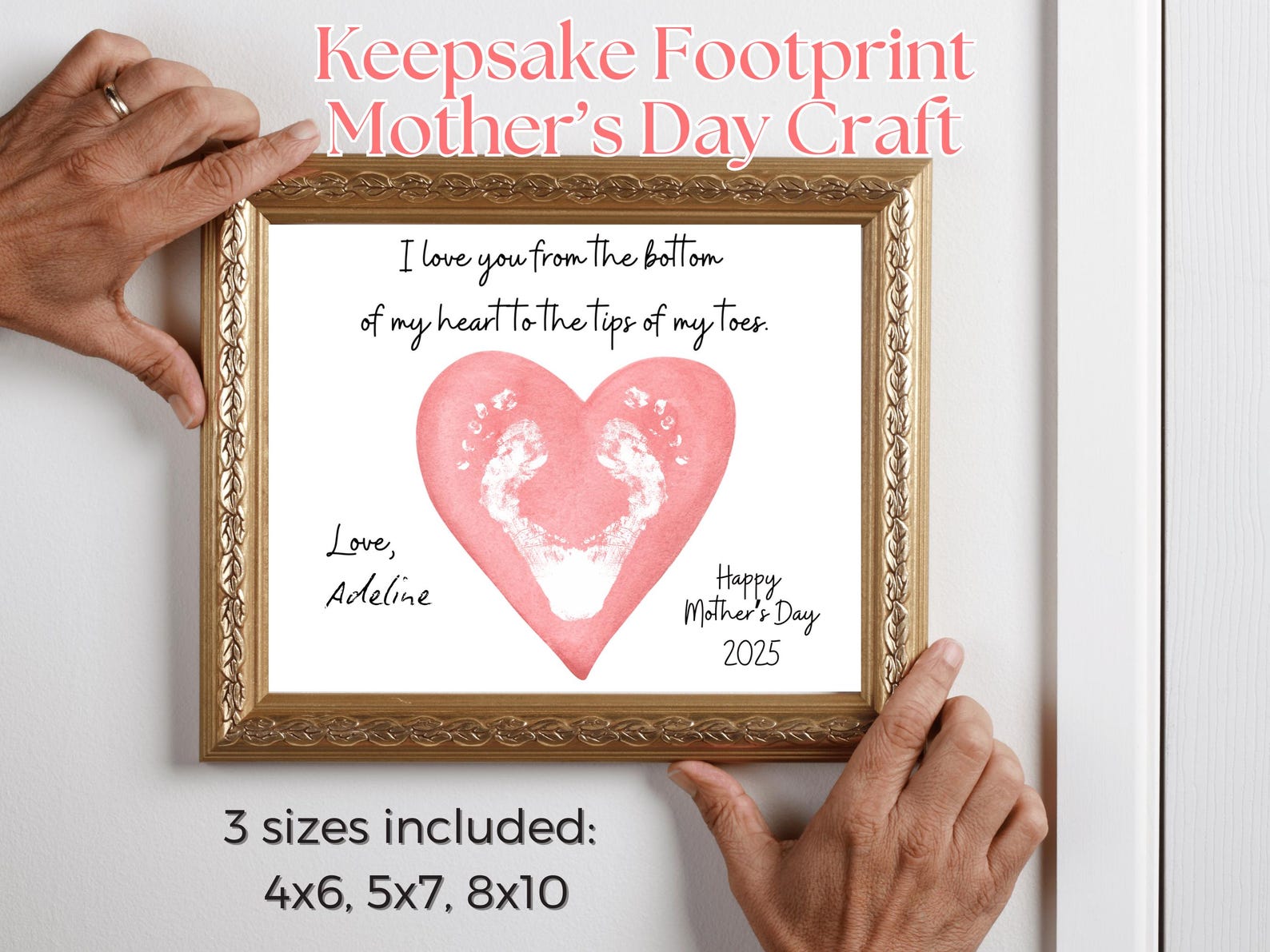 Printable Mother’s Day Footprint Art – DIY Keepsake Craft for Kids ...