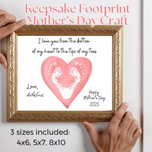 Printable Mother’s Day Footprint Art – DIY Keepsake Craft for Kids ...