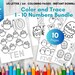 Printable Numbers 1-10 Color and Trace Activity | Printable Number ...