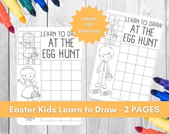 Printable Learn to Draw Easter Activity – Fun Kids Drawing & Coloring ...