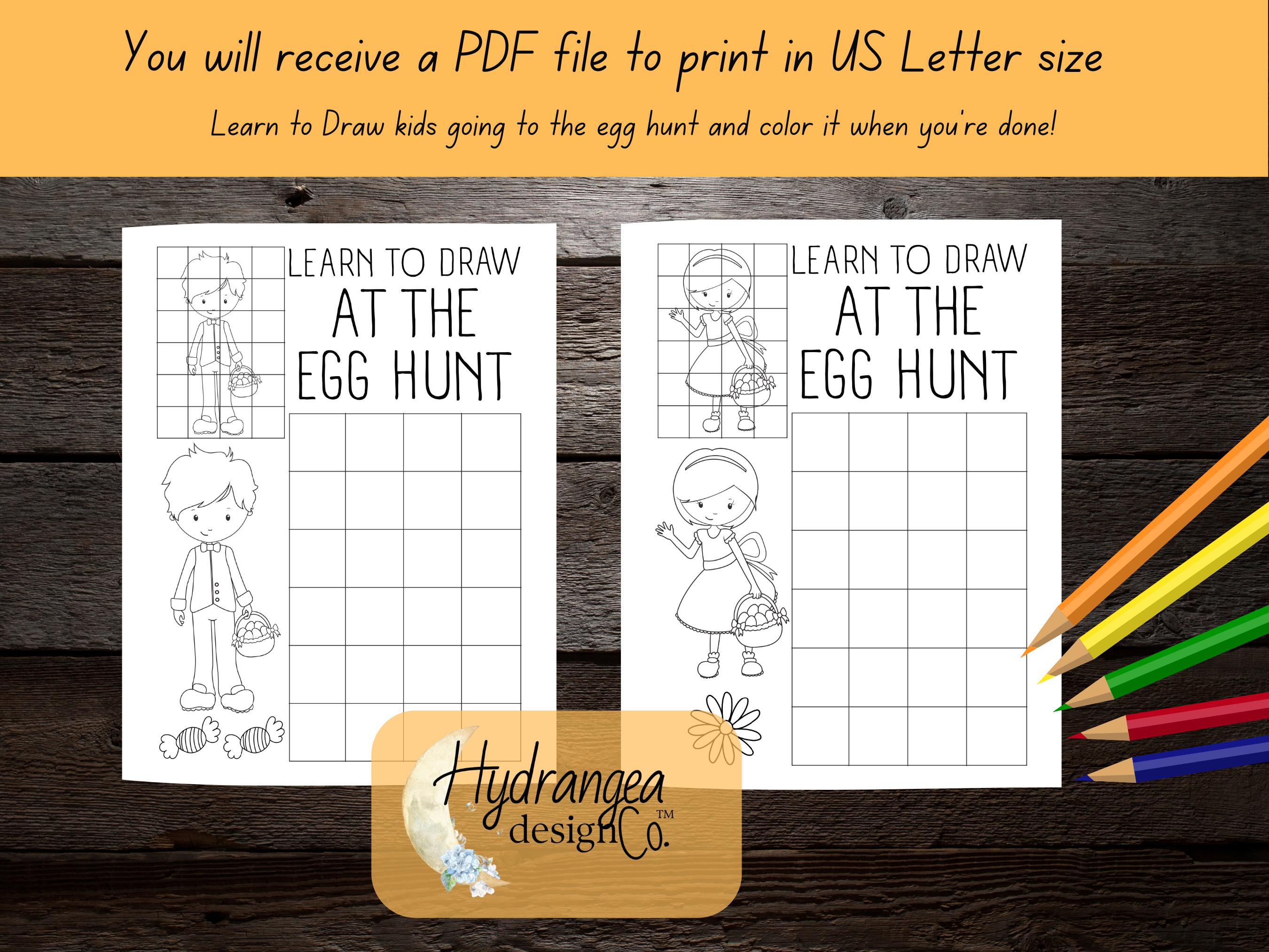 Printable Learn to Draw Easter Activity – Fun Kids Drawing & Coloring ...