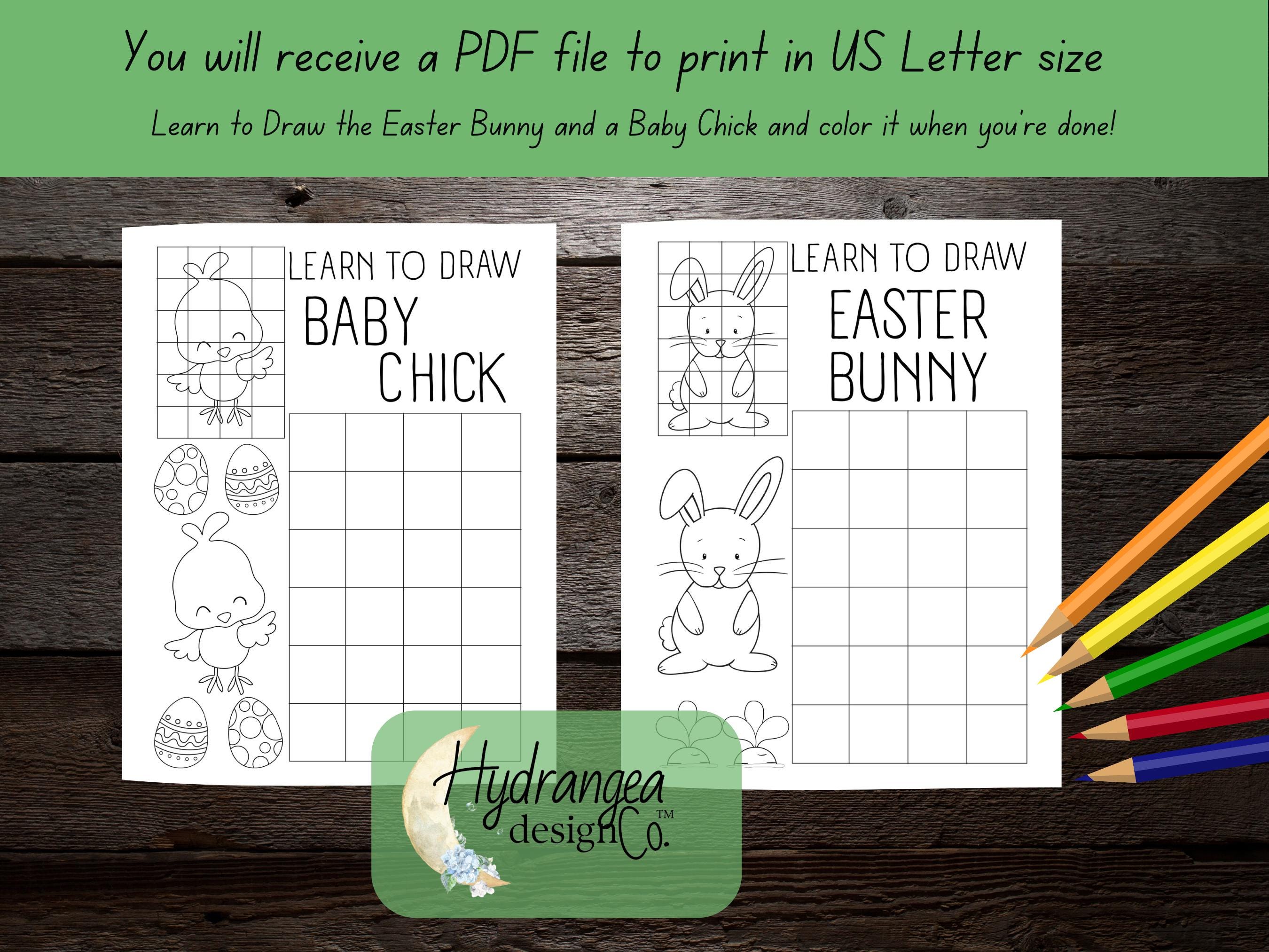Printable Learn to Draw Easter Activity – Fun Kids Drawing & Coloring ...