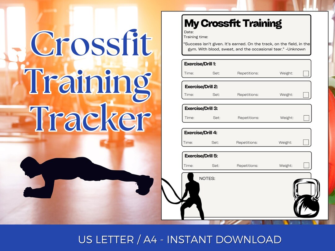 Printable Crossfit Training Tracker – Coach Planner & Athlete Workout ...