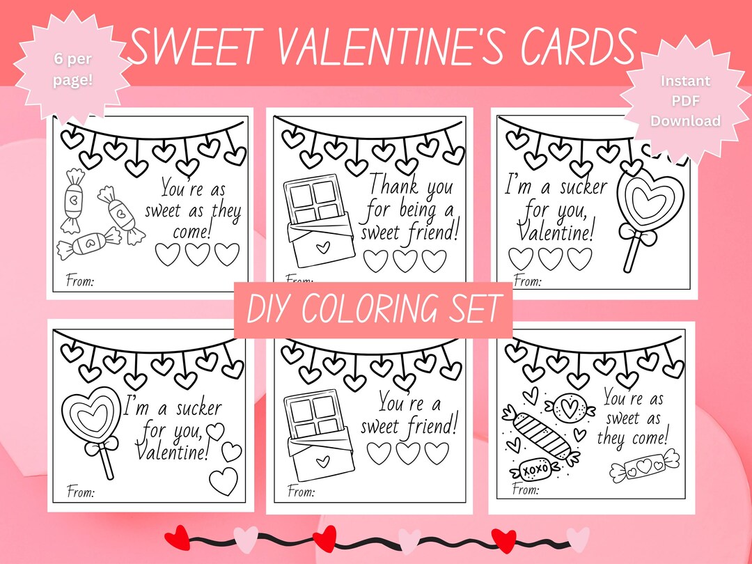 Printable Classroom Valentine's Cards Kid's Valentine's Day Cards ...