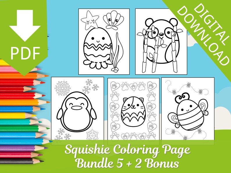 Printable Squishmallow Coloring Pages – Printable Digital Download PDF ...