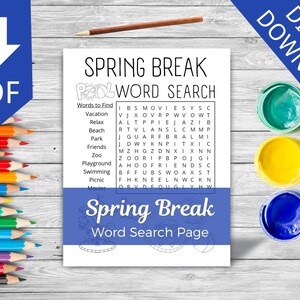 Printable Word Search | Spring Activity and Coloring Page | Printable ...