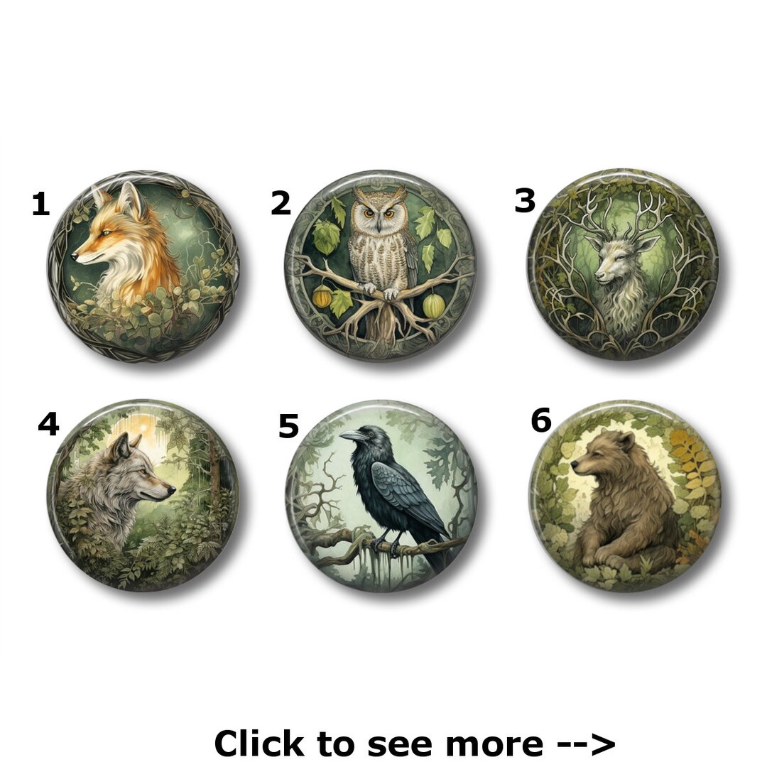 Enchanted Forest Creatures Magnets or Pins Choose Your Own Set of 6 ...