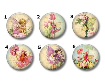 Whimsical Trees Magnets or Pins Choose Your Own Set of 6, Tree Buttons ...