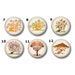 Whimsical Trees Magnets or Pins Choose Your Own Set of 6, Tree Buttons ...