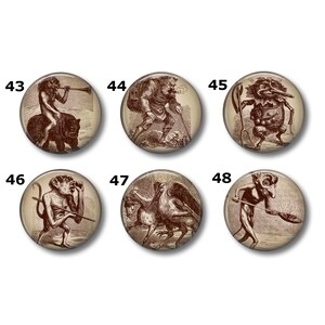 Demon Magnets or Pins Choose Your Own Set of 6, Demon Buttons ...