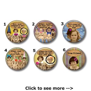 Girlfriends Magnets or Pins Choose Your Own Set of 6, Girlfriend ...