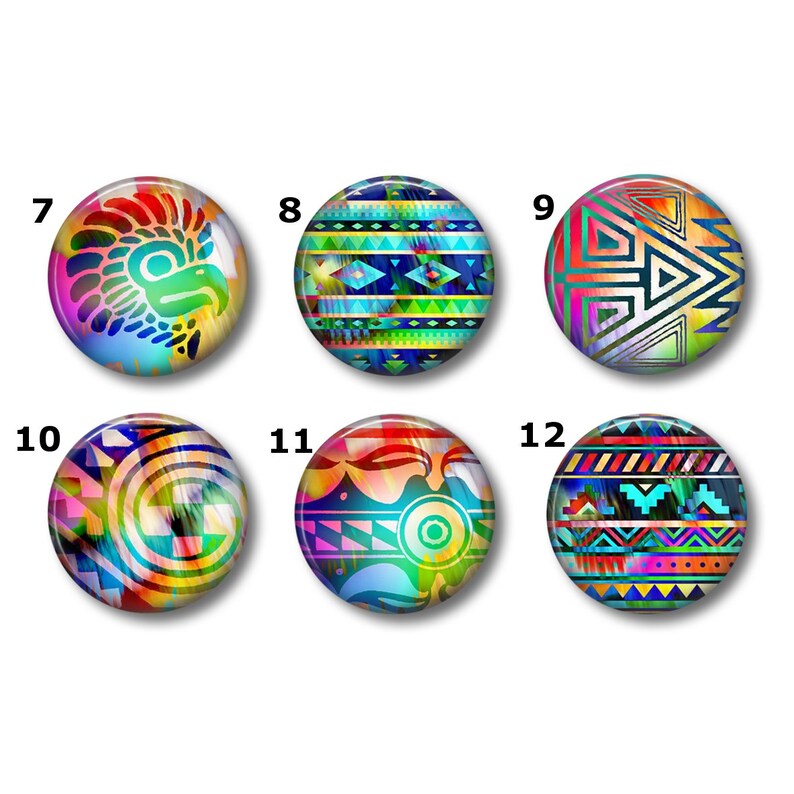 Native American Motif magnets or pins Choose your own set of | Etsy