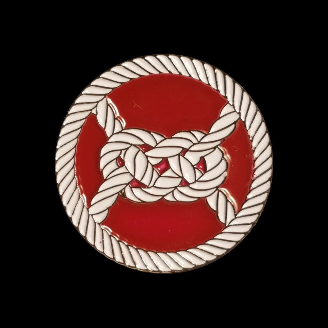 Shibari Enamel Rope Pin | Etsy