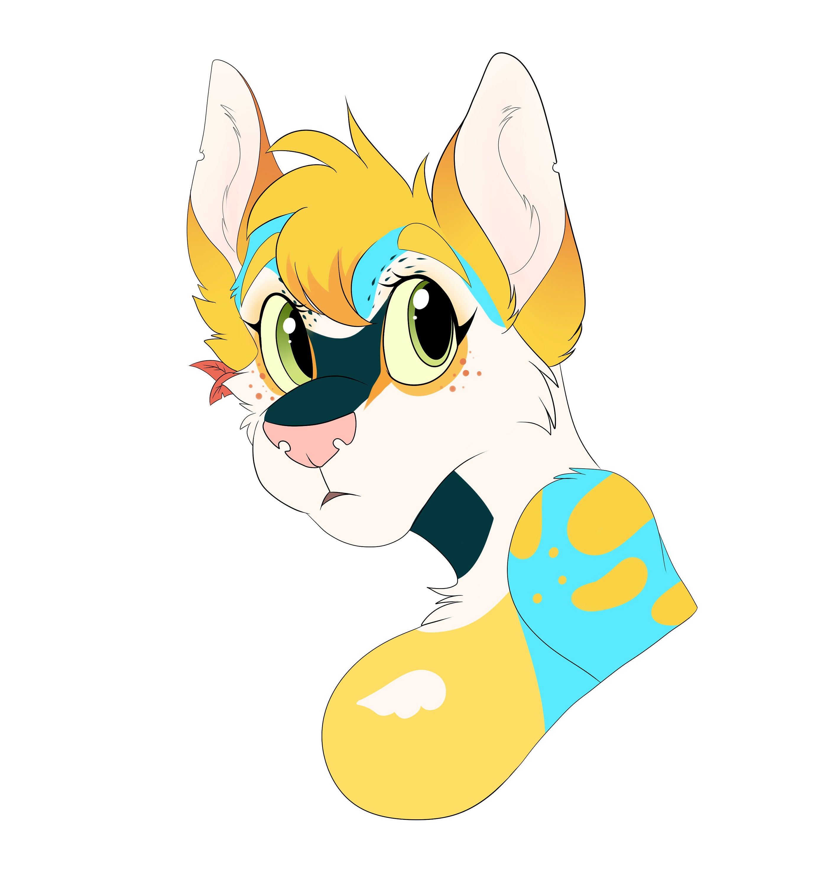 Furry Fursona Icon Badge Digital Art Original Character Con Convention ...