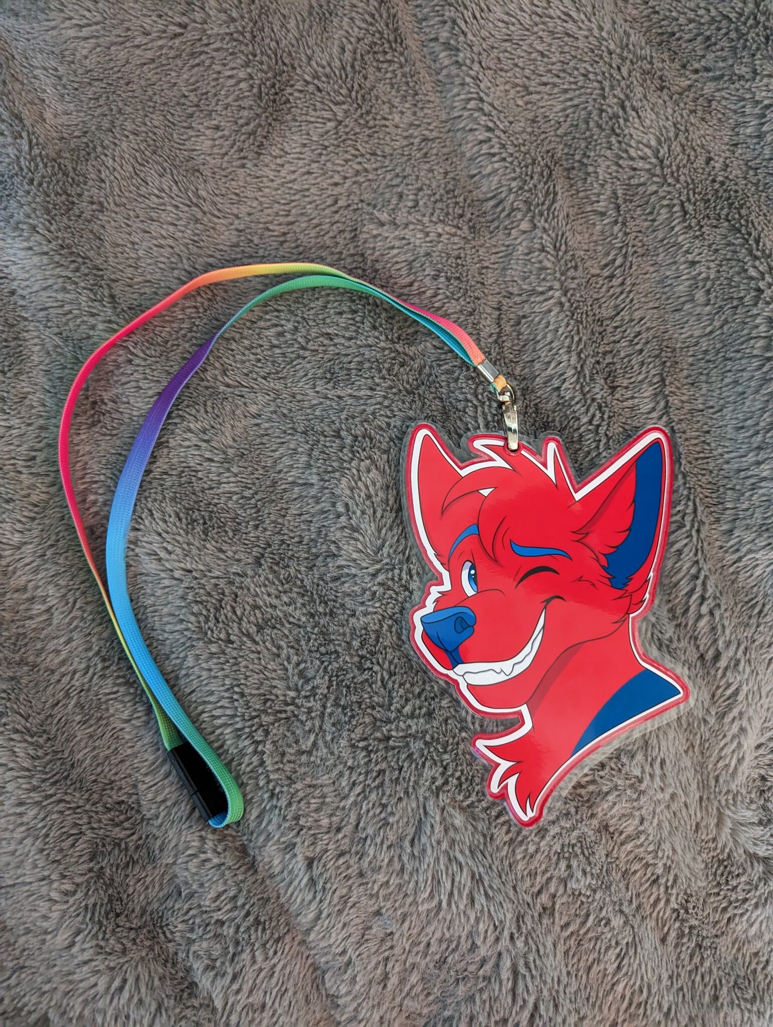 Furry Fursona Icon Badge Digital Art Original Character Con Convention ...