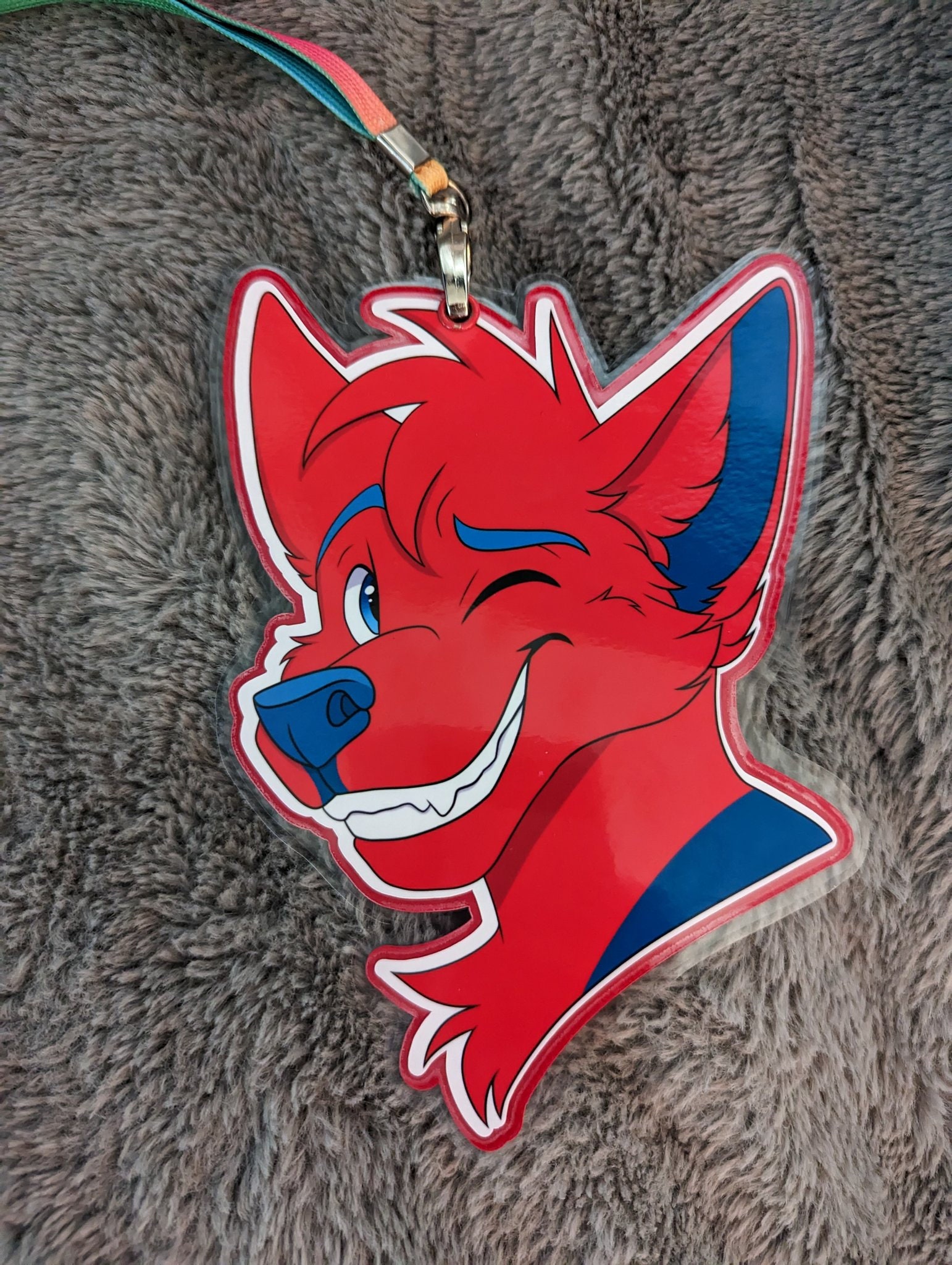 Furry Fursona Icon Badge Digital Art Original Character Con Convention ...