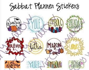 100 Pagan Witch Planner Stickers PRINTABLE PDF - Etsy