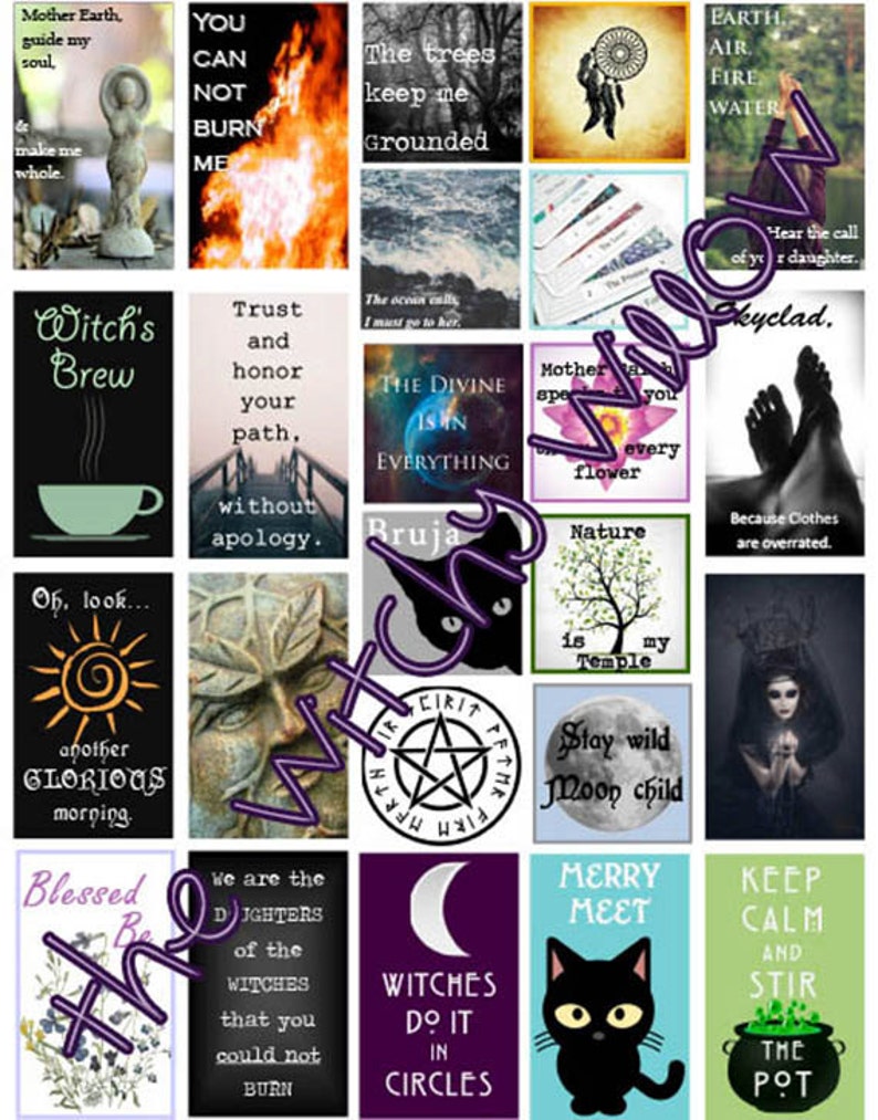 100+ Pagan Witch Planner Stickers- PRINTABLE PDF - Etsy