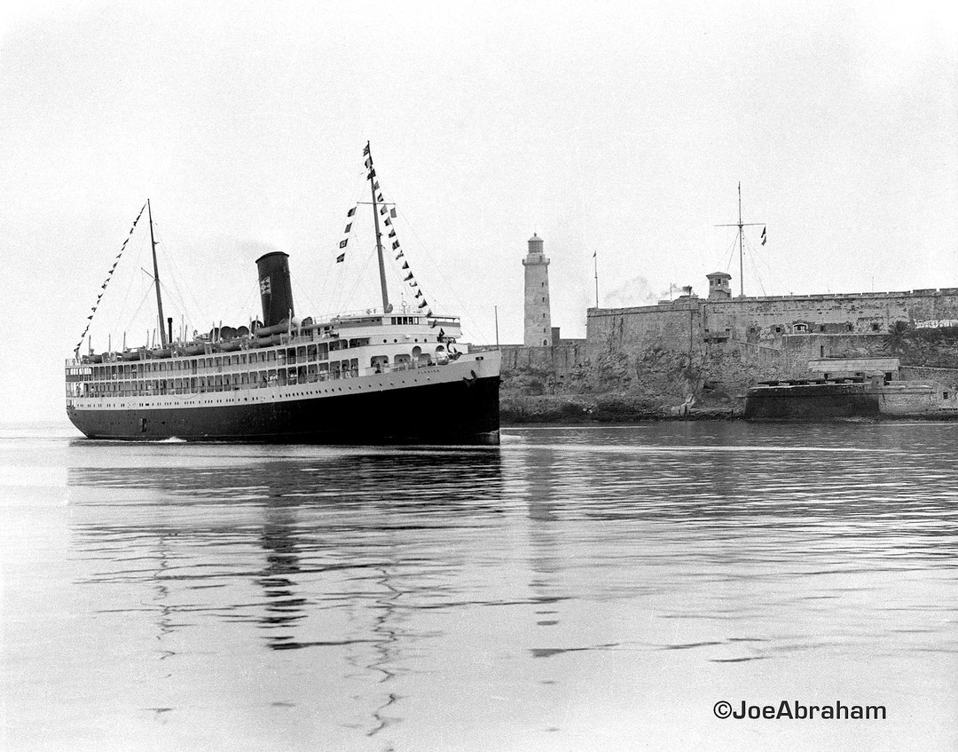 SS Florida Ship in Havana Harbor, Havana, Cuba, Vintage Original ...