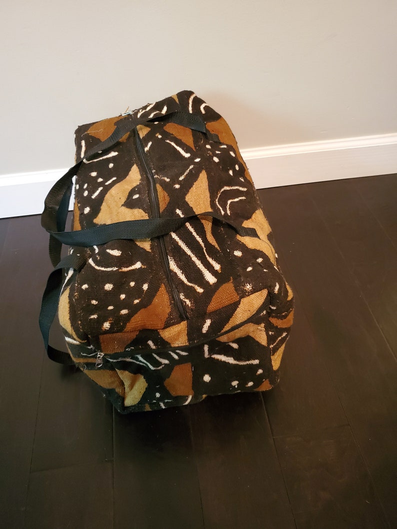 African Mud Cloth Duffel Bag - Etsy