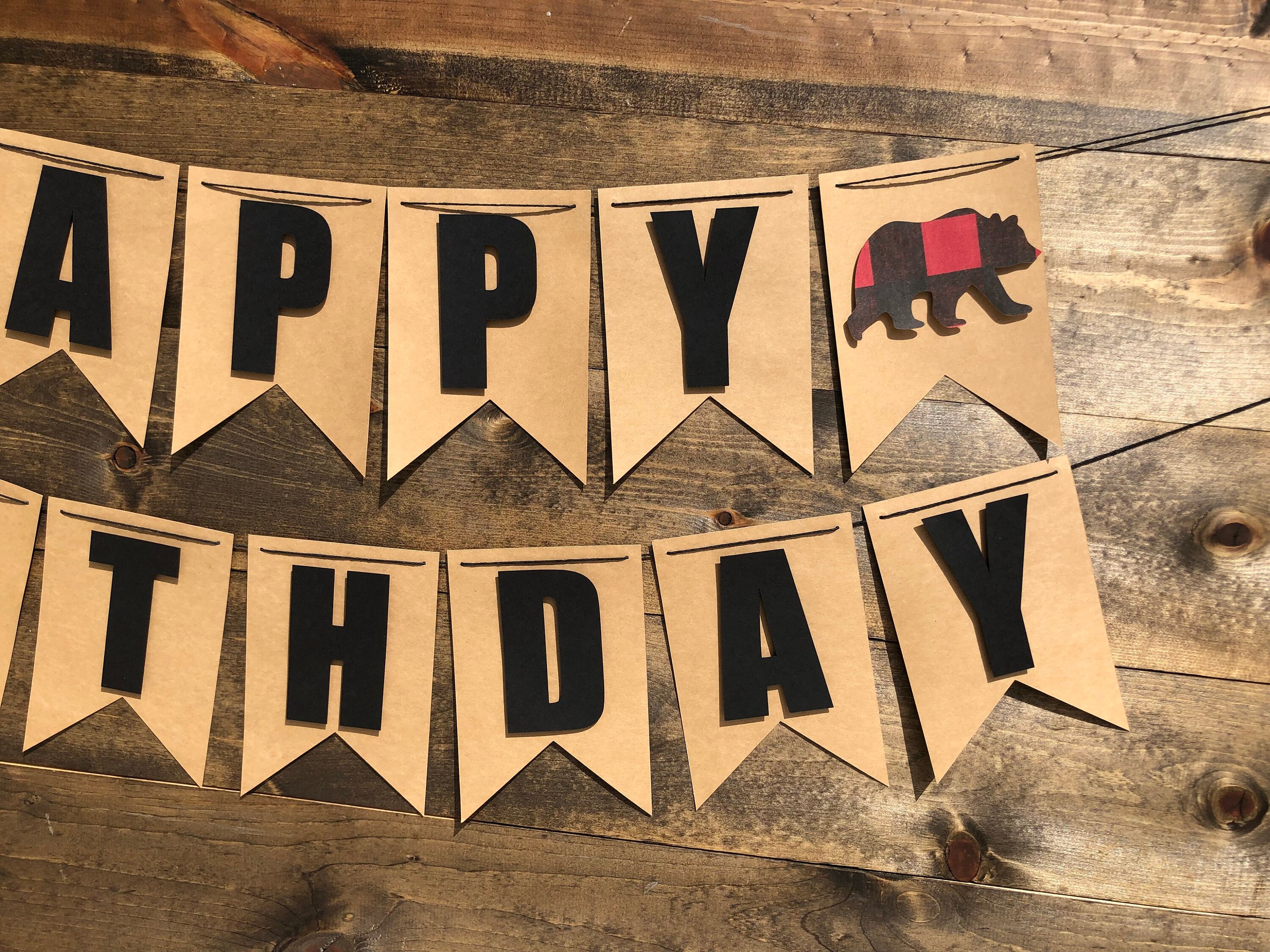 Lumberjack Happy Birthday Banner | Lumberjack Banner | First Birthday ...