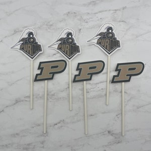 Purdue University Cupcake Toppers: Graduation Party Decorations - Etsy