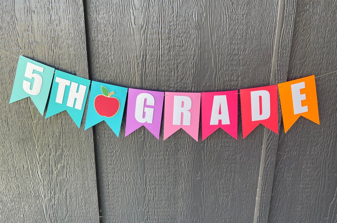 First Day of School Banner: Colorful Classroom Decor - Etsy