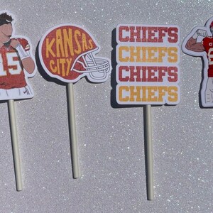 Chiefs Cupcake Toppers: Patrick Mahomes, NFL Football Decor - Etsy
