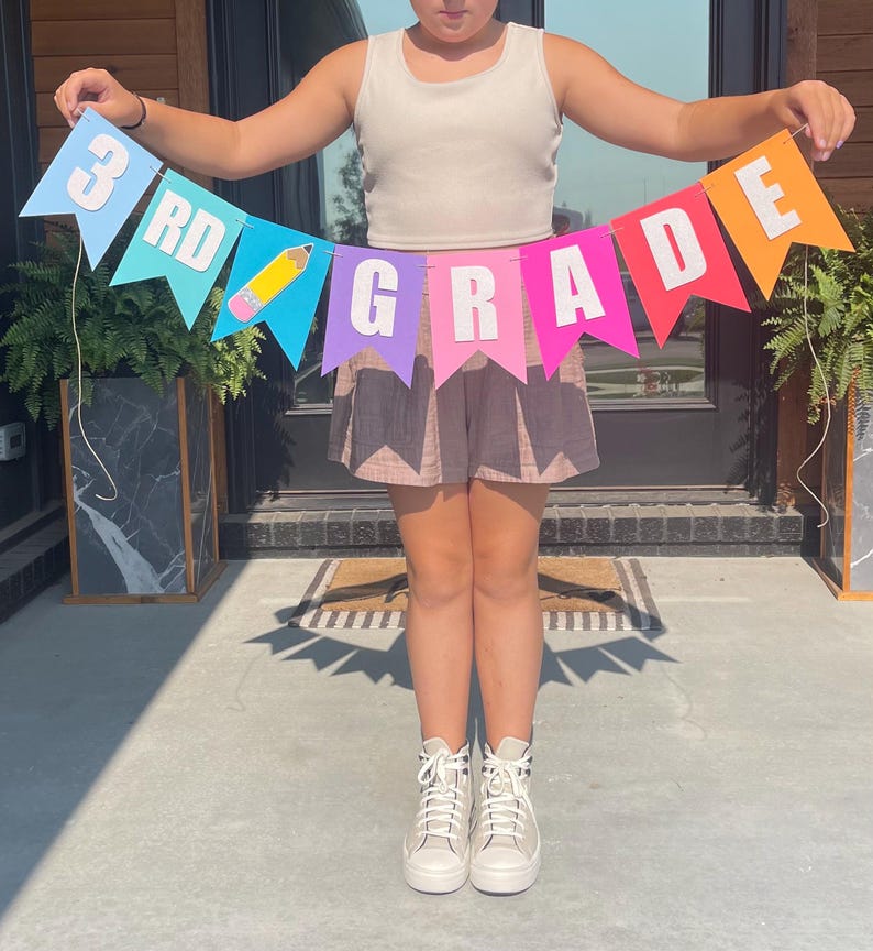 First Day of School Banner: Handmade Classroom Decor - Etsy